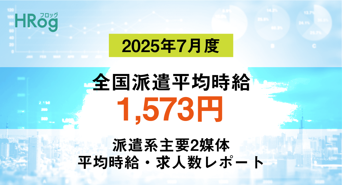 2025年7月度の派遣平均時給・求人数レポートを発表しました | 株式会社フロッグ（HRog Co.,Ltd.）